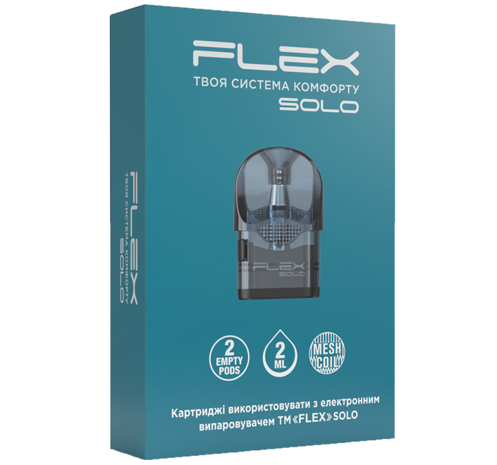 Упаковку з 2 картриджами для FLEX SOLO купити в Україні | Flexvape.com.ua